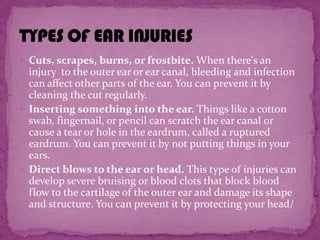 The ear | PPTX | Ear, Nose and Throat Conditions | Diseases and Conditions