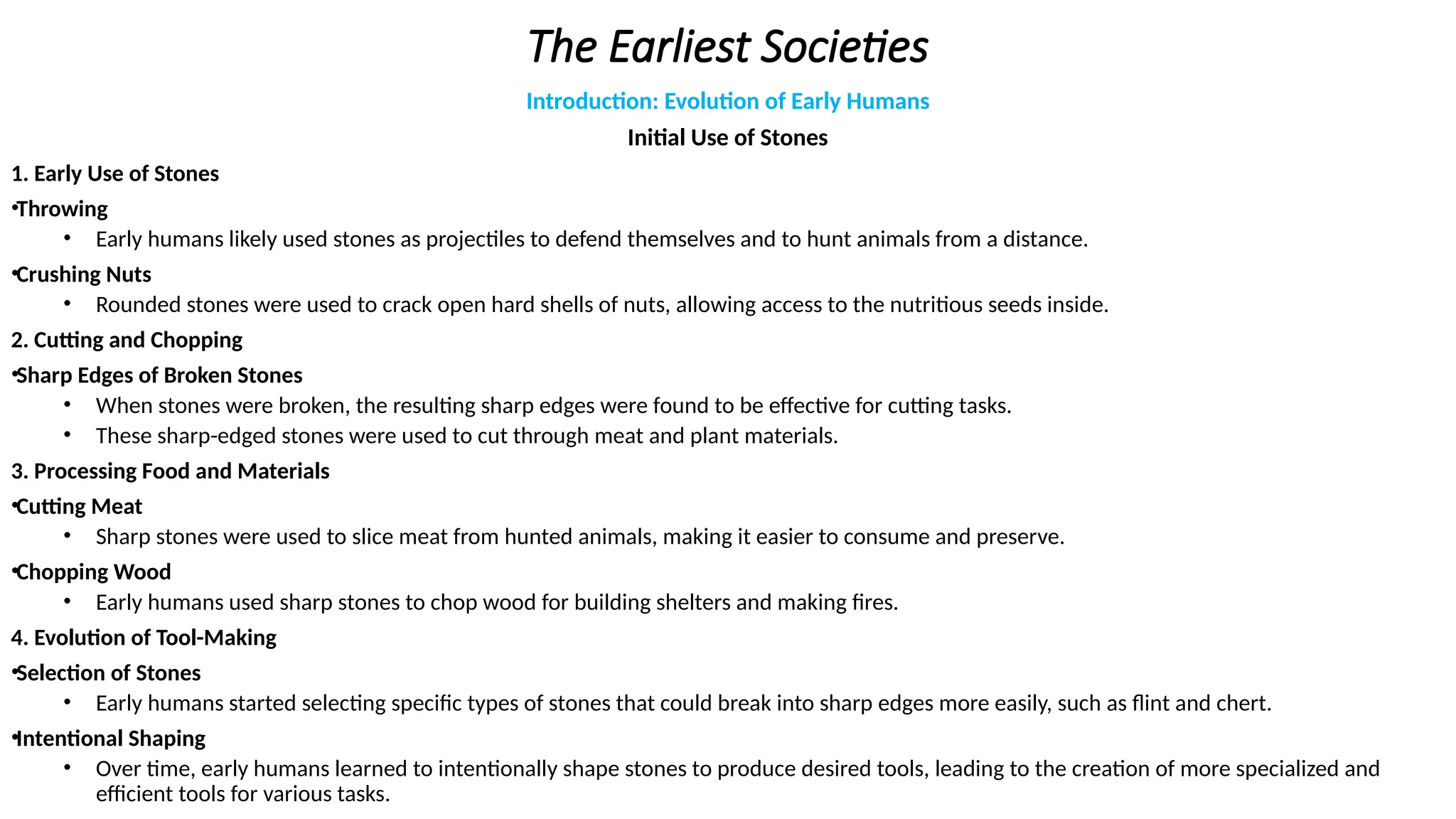 The Earliest Societies ""Journey to the Dawn of Civilization: Exploring ...