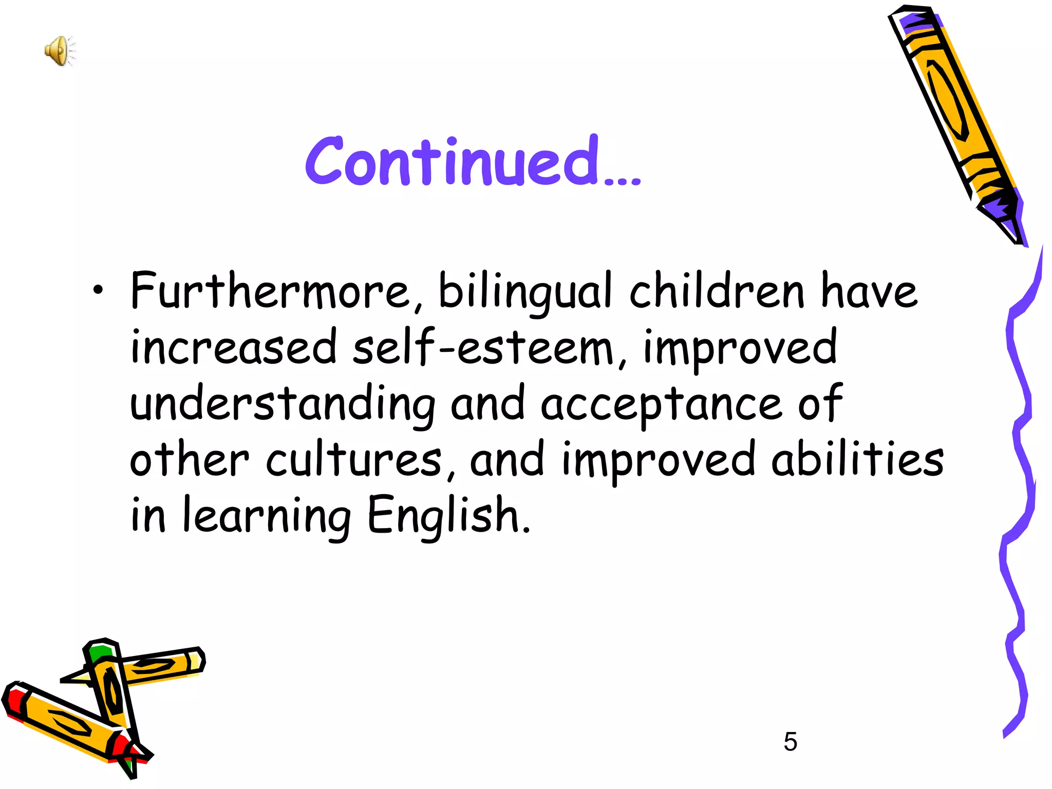 The early advantage of learning spanish | PPT | Early Childhood ...