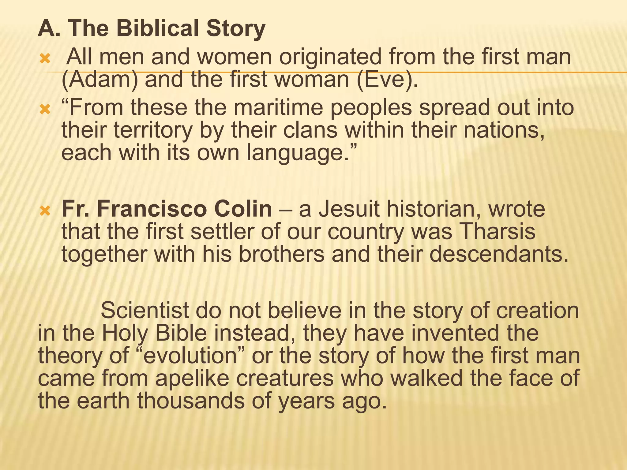 The early ancestors of the filipino's | PPTX