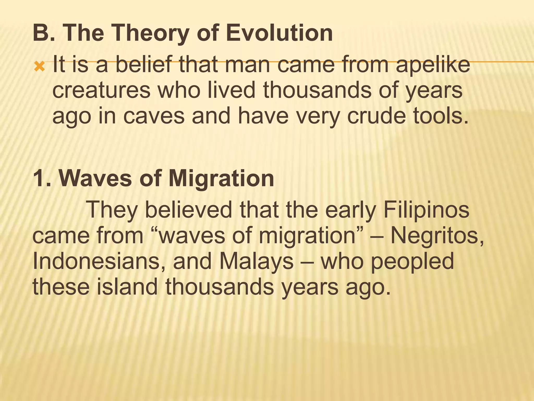 The early ancestors of the filipino's | PPTX