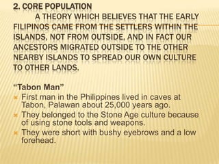 The early ancestors of the filipino's | PPTX