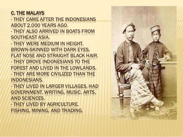 The early ancestors of the filipino's