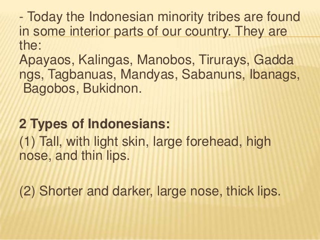 The early ancestors of the filipino's