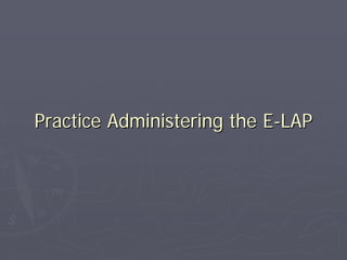The early learning accomplishment profile (e lap) l. comley | PDF
