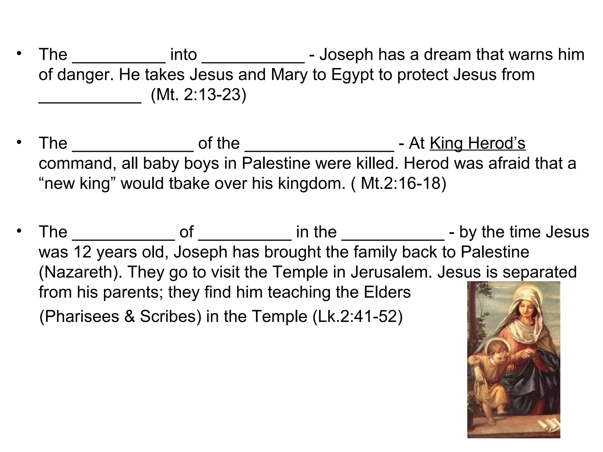 The early life and childhood of jesus | PPT