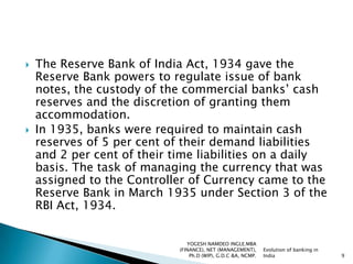 The early phase of banking in india | PPTX