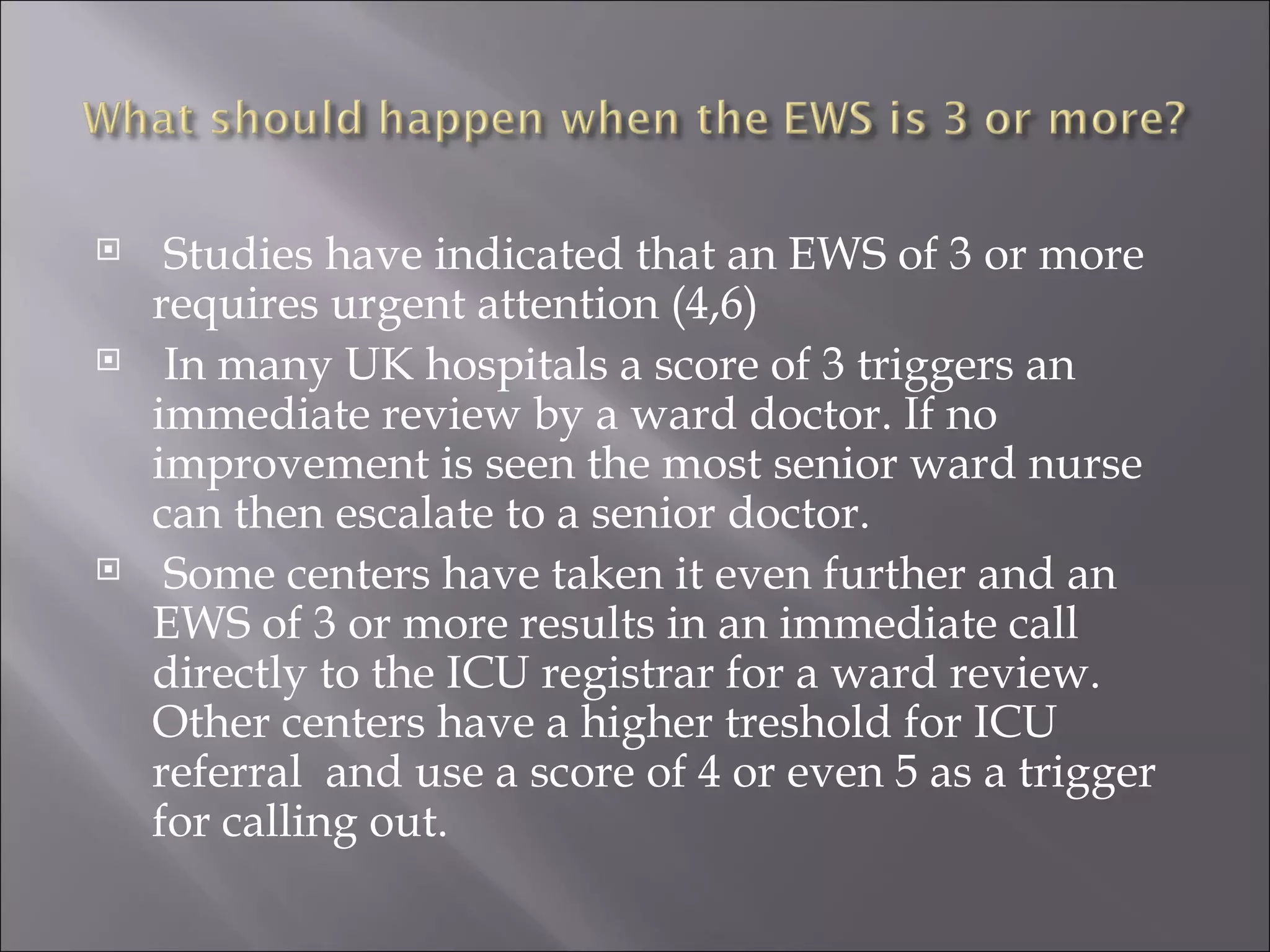 The early warning score (ews) | PPT