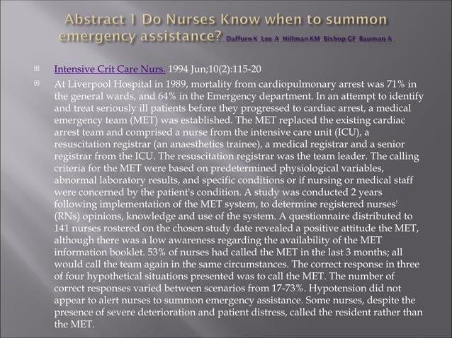 The early warning score (ews) | PPT