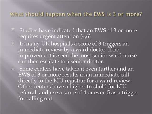 The early warning score (ews) | PPT