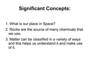 The Earth and its Chemistry | ODP