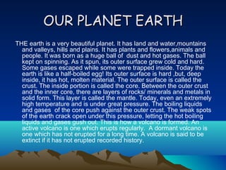 The earth and its neighbours | PPT