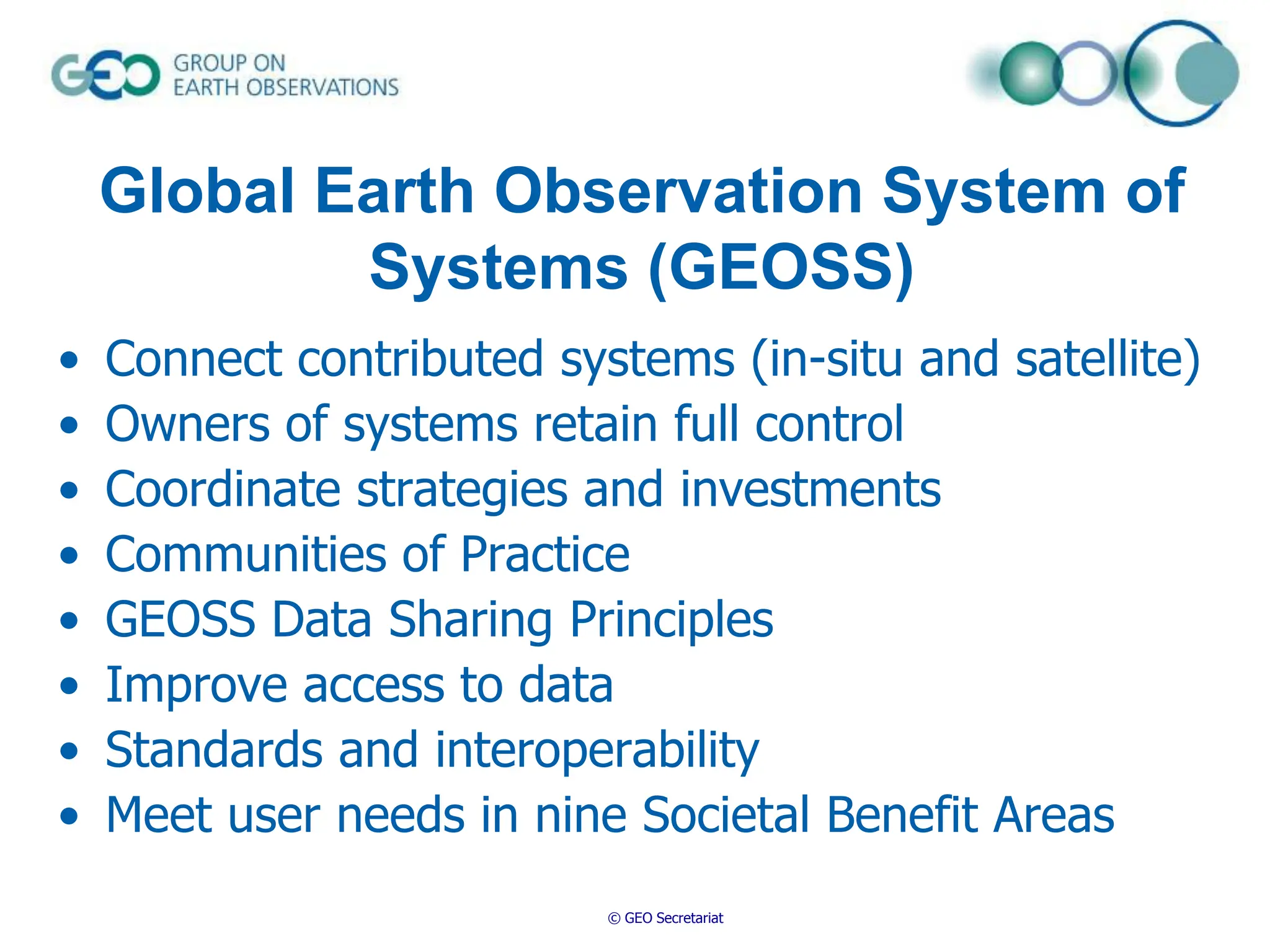 The Earth is a system of systems - GEOSS - Global Earth Observation ...