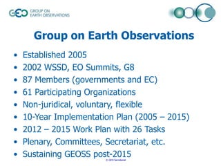 The Earth is a system of systems - GEOSS - Global Earth Observation ...