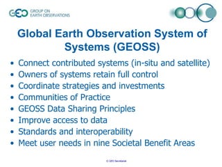 The Earth is a system of systems - GEOSS - Global Earth Observation ...