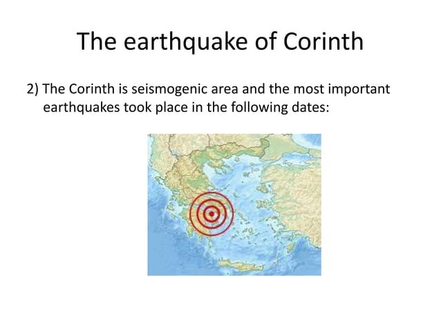 The earthquakes in Corinth | PPT
