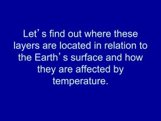 The Earth's Atmosphere Atmospheric Layers.ppt