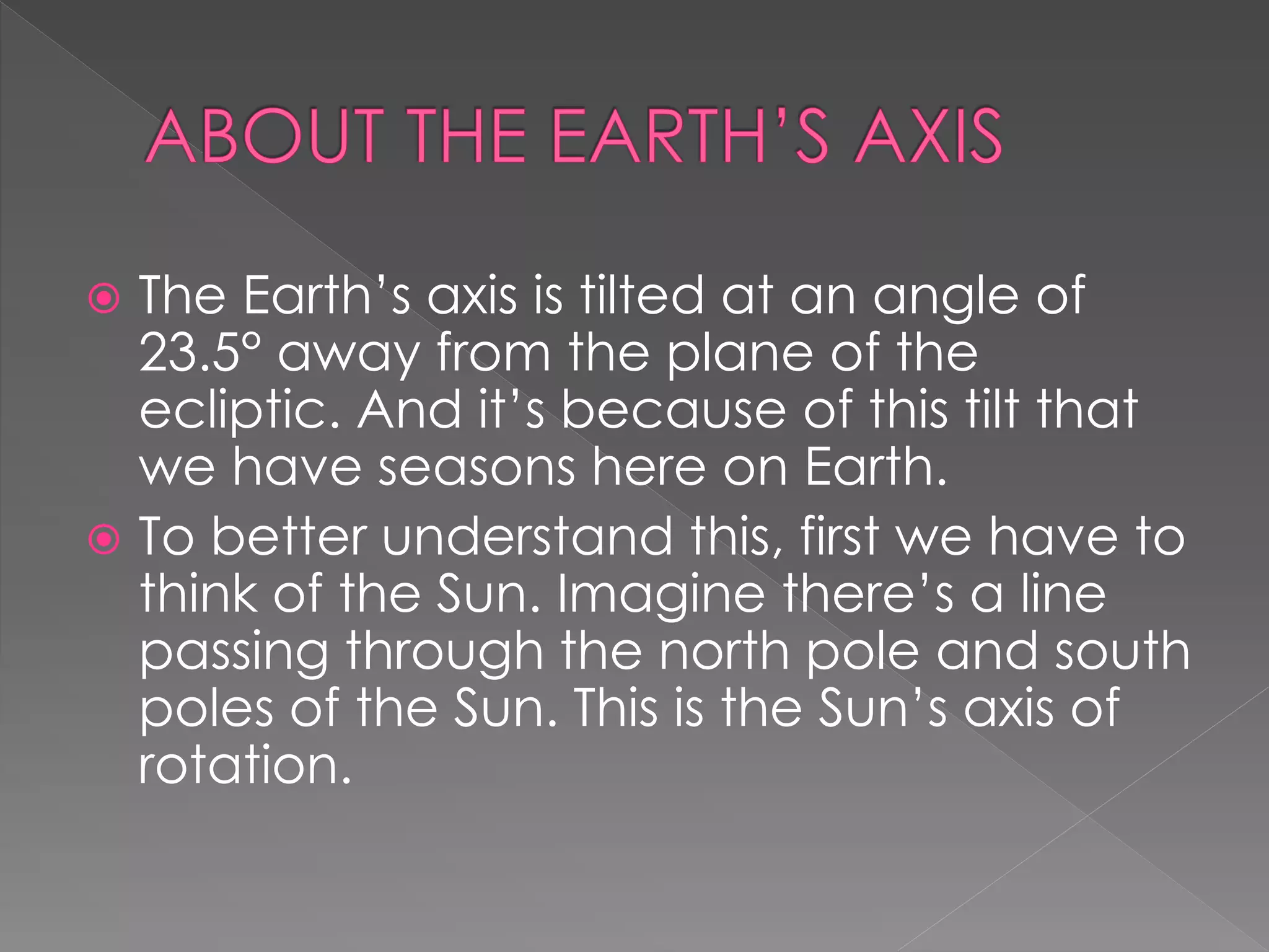 The earth’s axis | PPTX