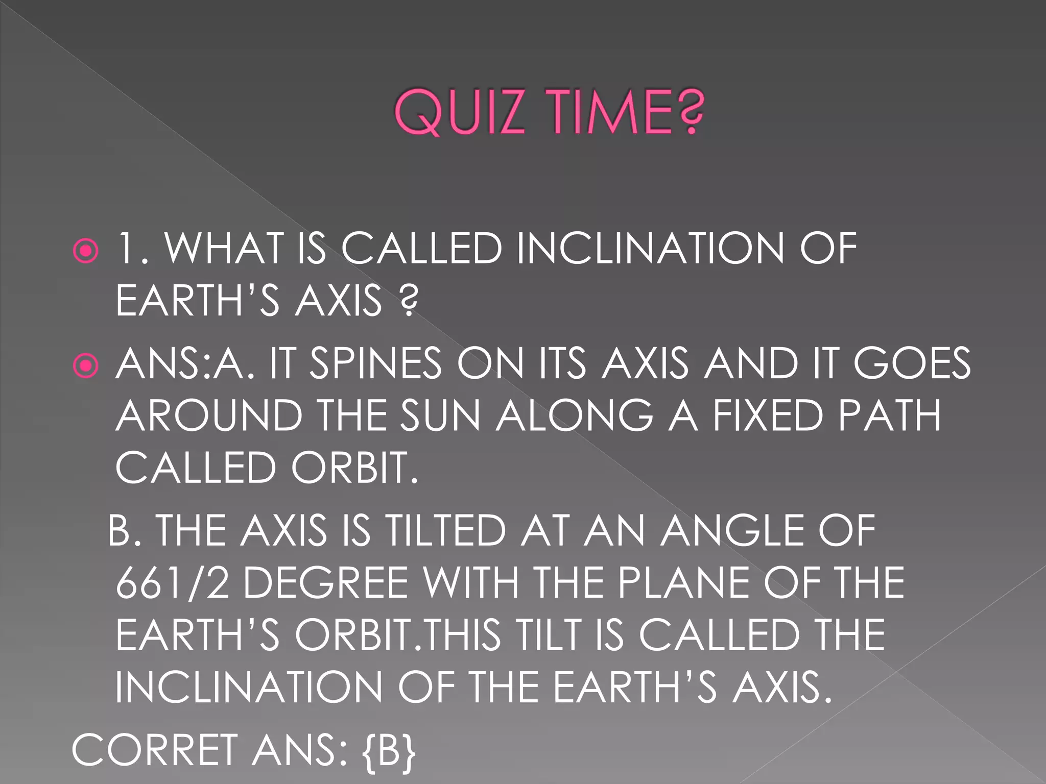 The earth’s axis | PPTX