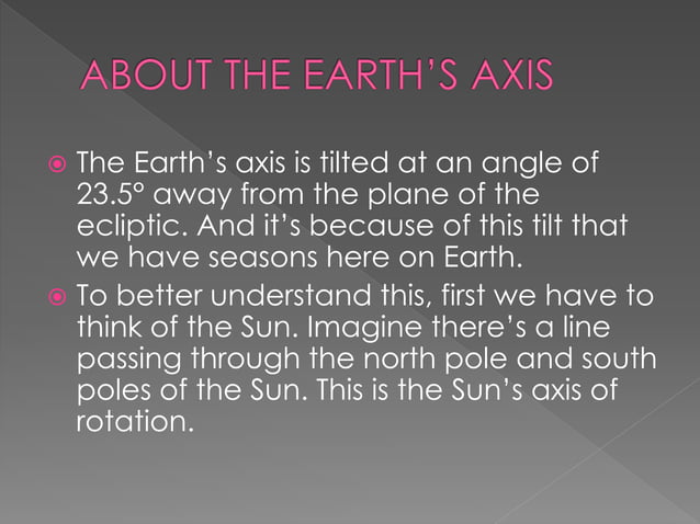 The earth’s axis | PPTX
