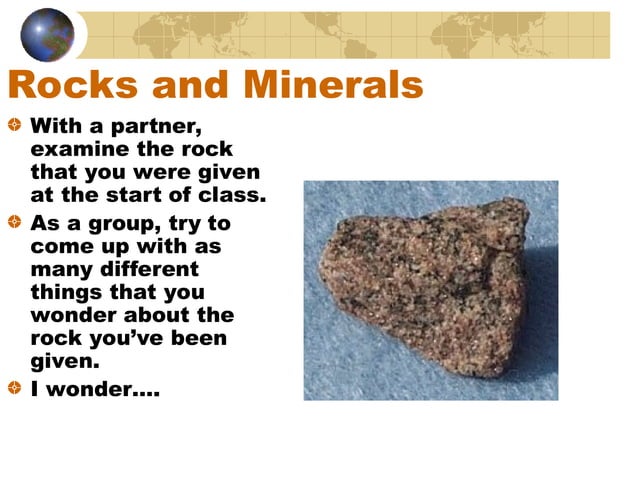 The Earth’s Crust #1 Rocks and Minerals.ppt