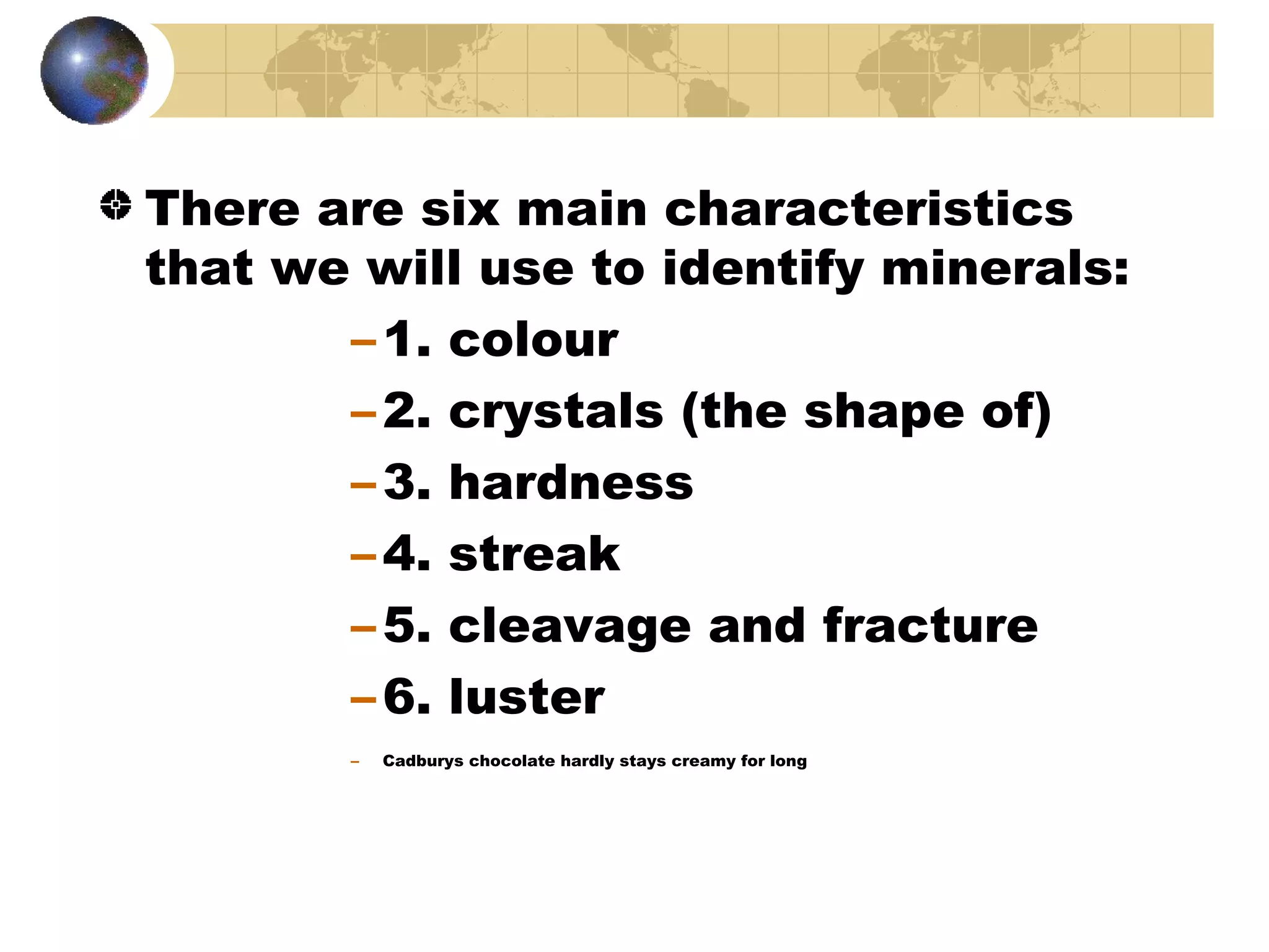 The Earths Crust #2 Mineral Identification | PPT | Geology | Science