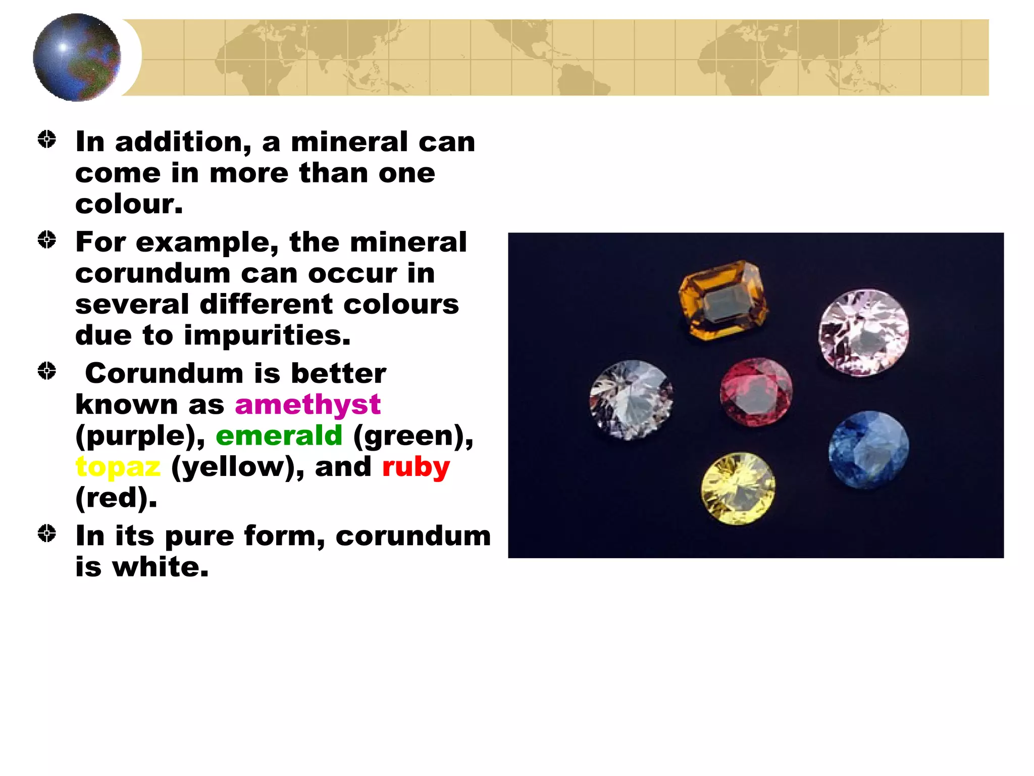 The Earths Crust #2 Mineral Identification | PPT | Geology | Science