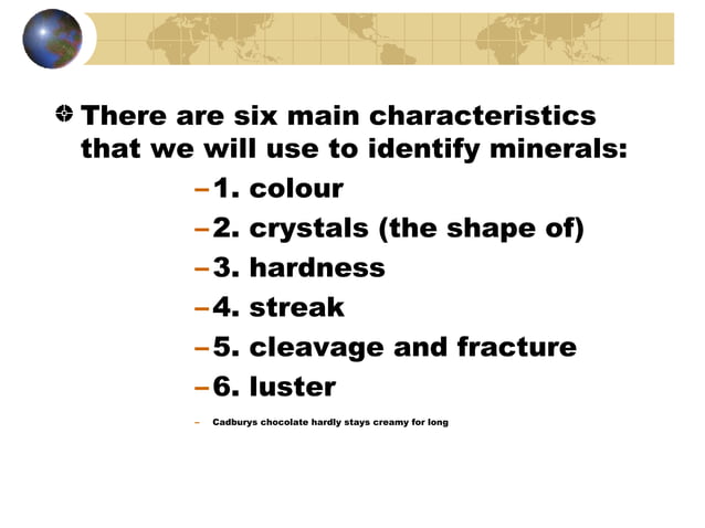 The Earths Crust #2 Mineral Identification | PPT | Geology | Science