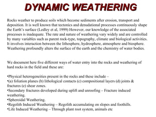 The earths engine tectonics, weathering and erosion (2) | PPT | Geology ...