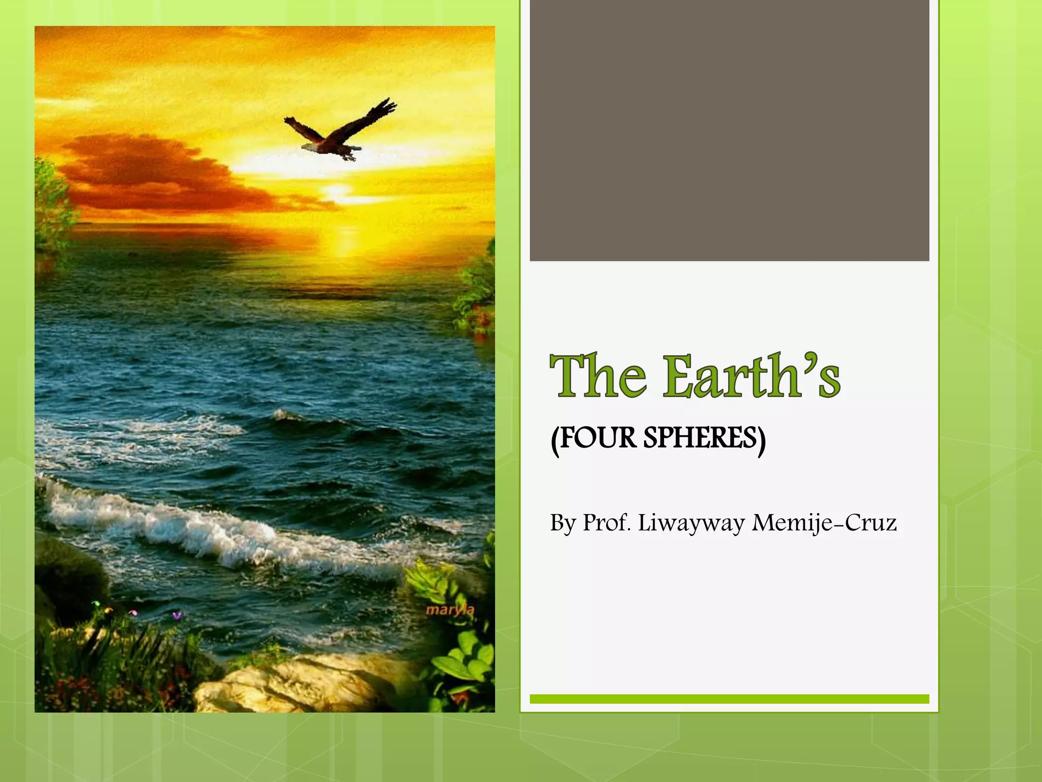 The earth's four spheres | PPT | Geology | Science