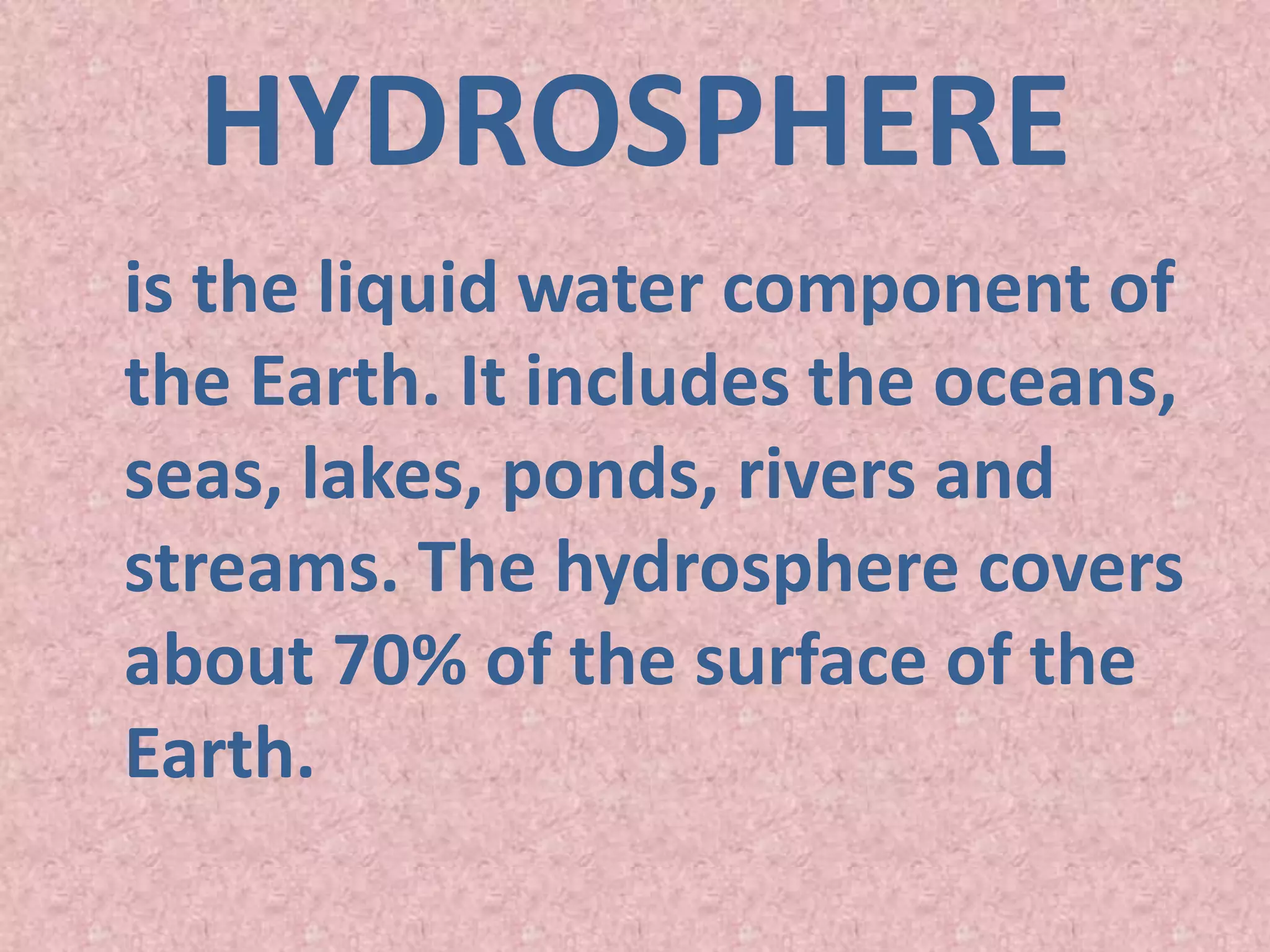 The Earth's Hydrosphere | PPTX