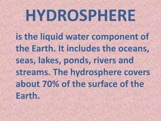 The Earth's Hydrosphere | PPTX | Geography | Science