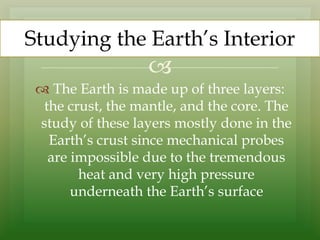 The earth’s interior | PPTX