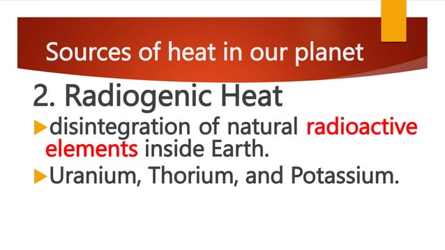 THE EARTH’s INTERNAL HEAT.pptx | Geology | Science