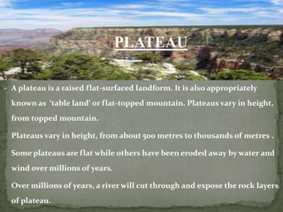 The earth's landforms | PPTX