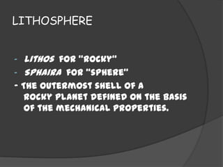 The earth’s lithosphere | PPTX