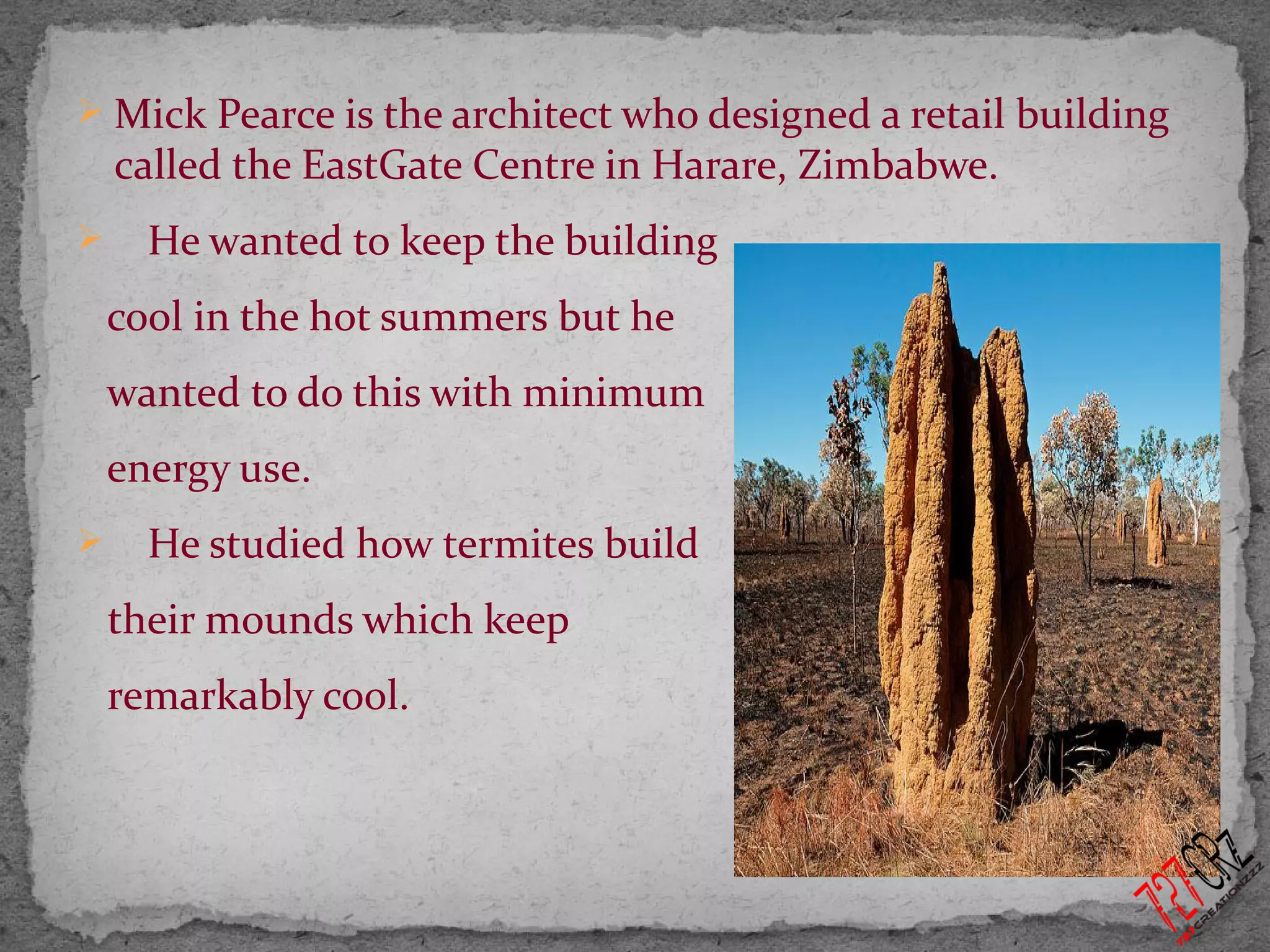 The eastgate centre, biomimicry architecture, | PDF