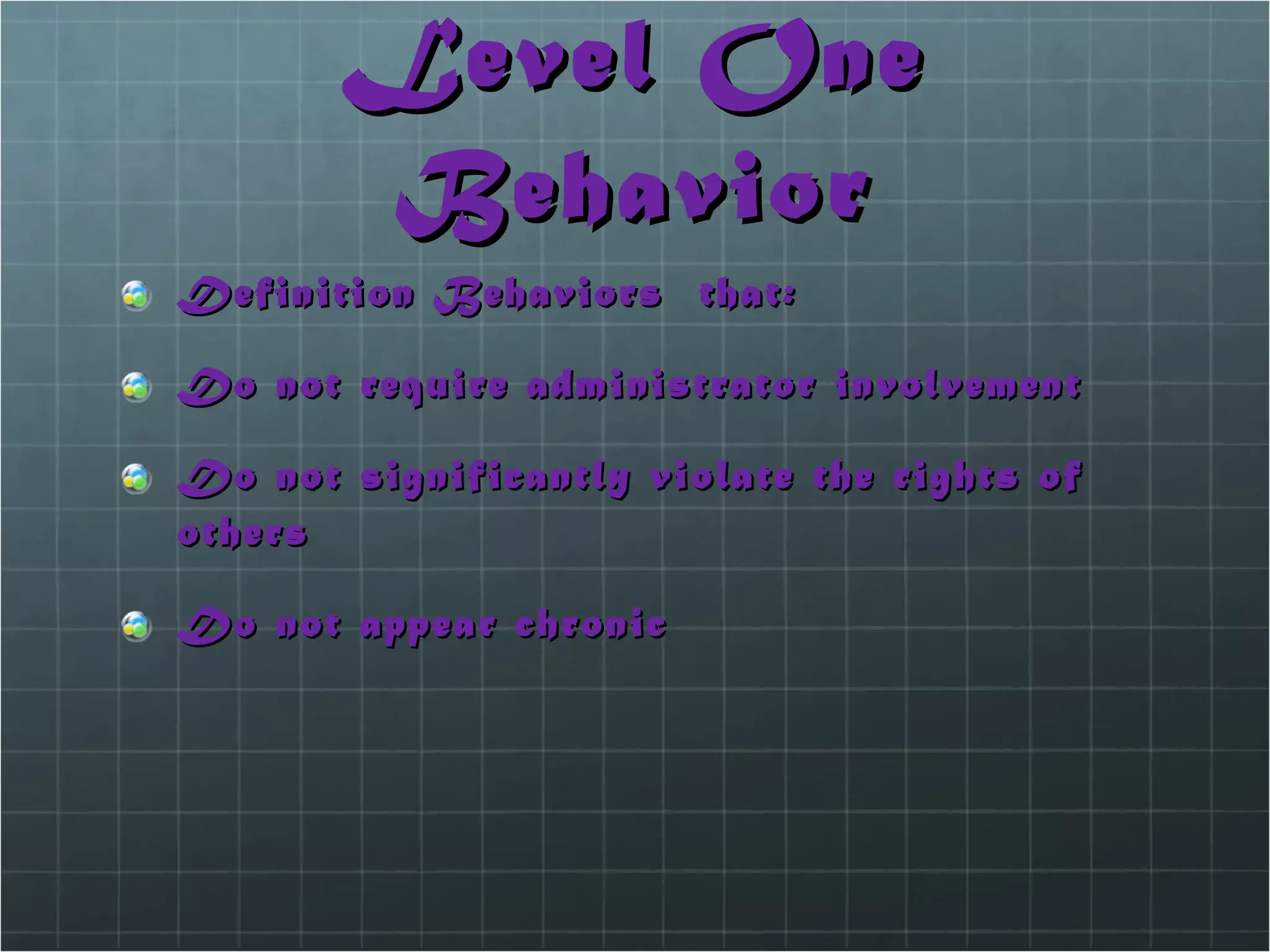 Three behavior levels | PPT
