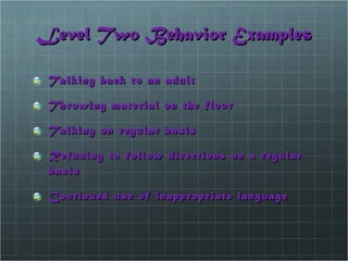 Three behavior levels | PPT