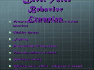 Three behavior levels | PPT