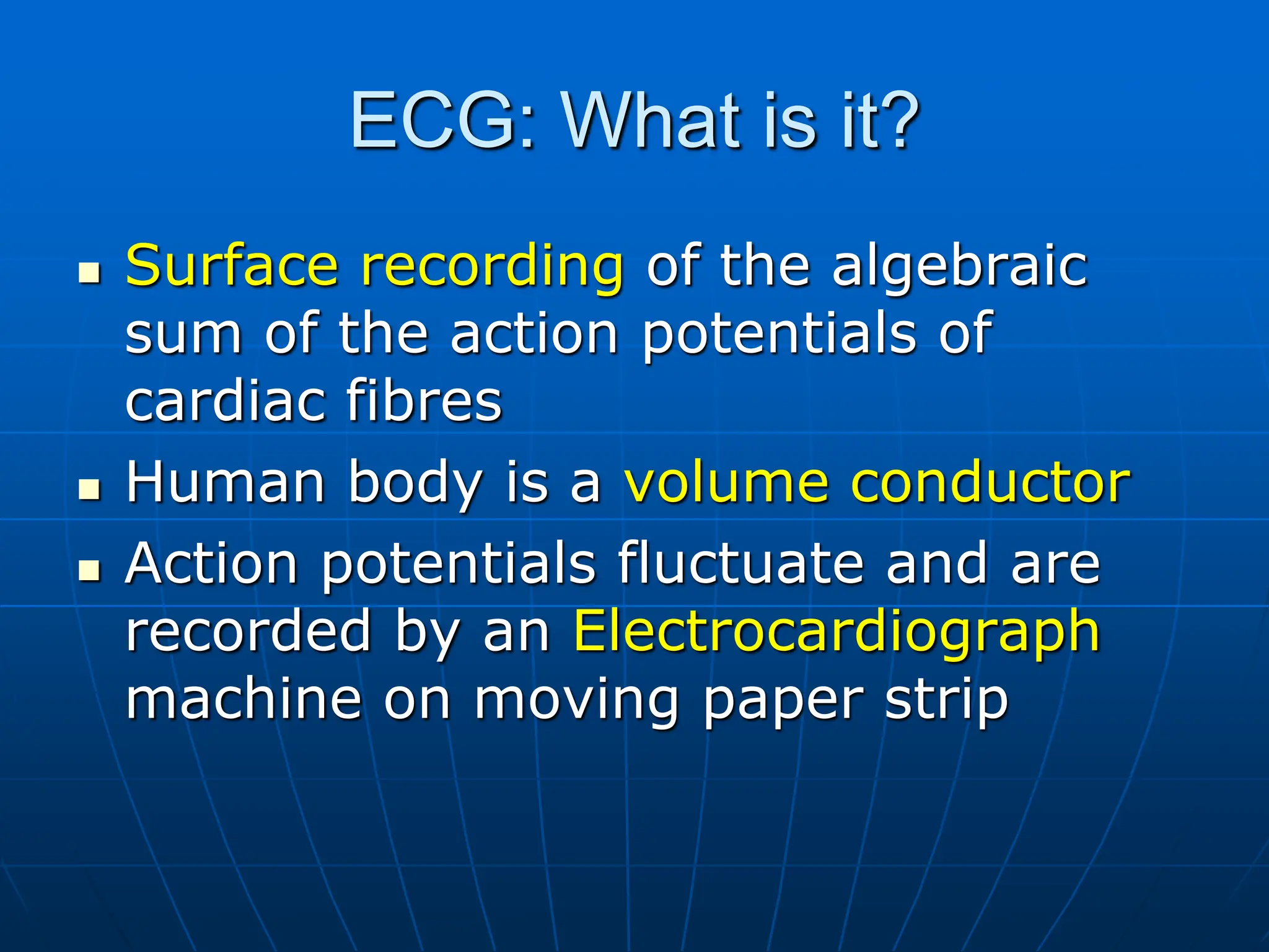 The ECG - lecture.ppt for medical students | PPT