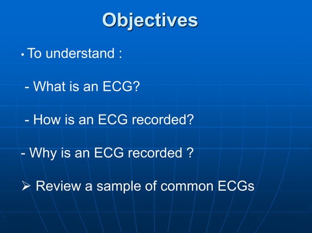 The ECG - lecture.ppt for medical students | PPT | Heart and ...