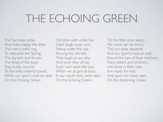 The Echoing Green | PDF