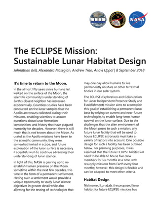 ECLIPSE Fact Sheet | PDF