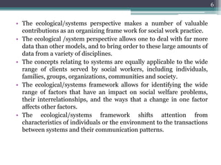 The ecological perspective in social work | PPTX