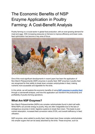 The Economic Benefits of NSP Enzyme Application in Poultry Farming_ A ...
