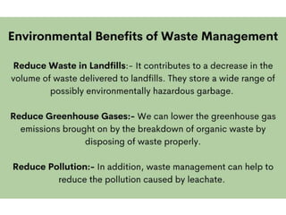 The Economic Benefits of Proper Solid Waste Management.pptx ...
