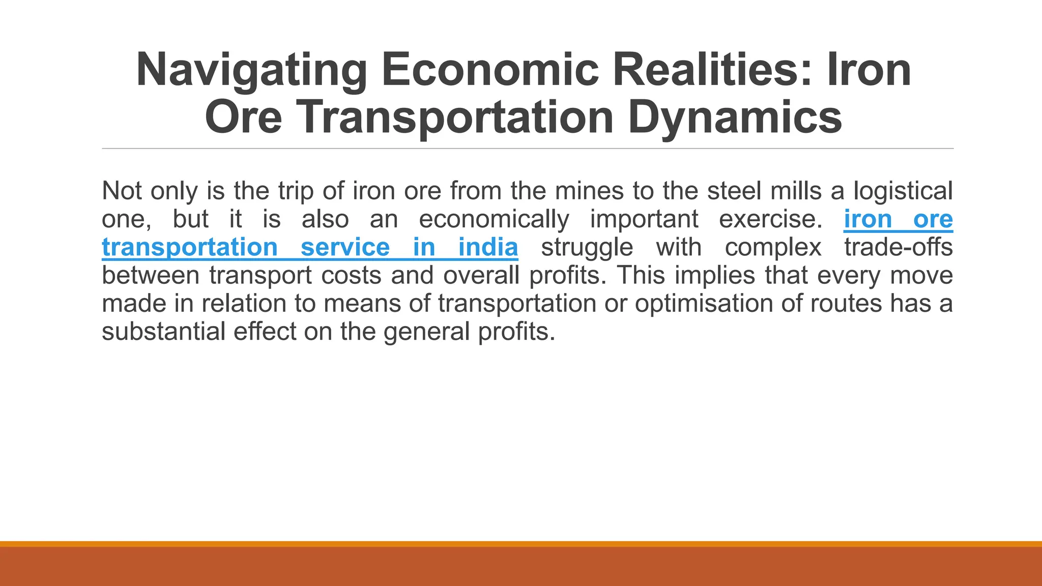The Economics of Iron Ore Transportation.pptx