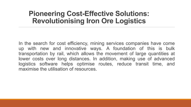 The Economics of Iron Ore Transportation.pptx