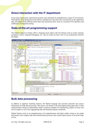 The Economics of OptimJ | PDF